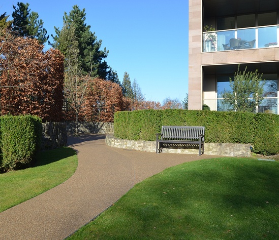 Resin bound permeable pathways for London development | Clearstone ...