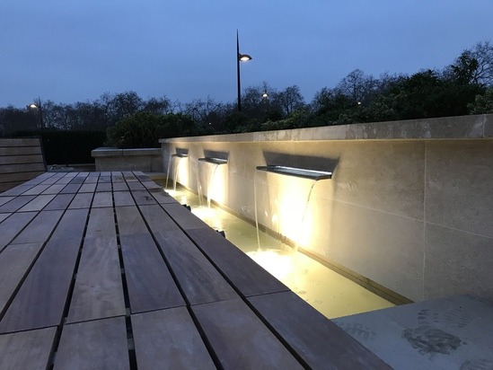 Terrace water feature - Les Ambassadeurs Casino | Fountains & Features ...