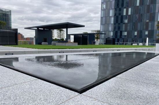 Roof terrace water tables for city centre apartments | Fountains ...