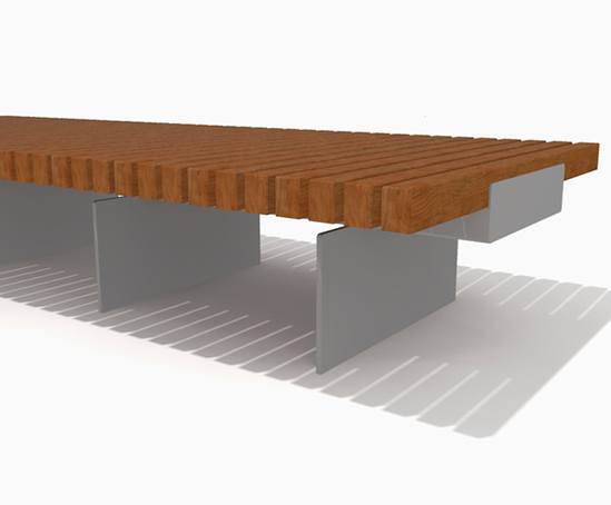 Ribbon flat bench | Factory Furniture | ESI External Works