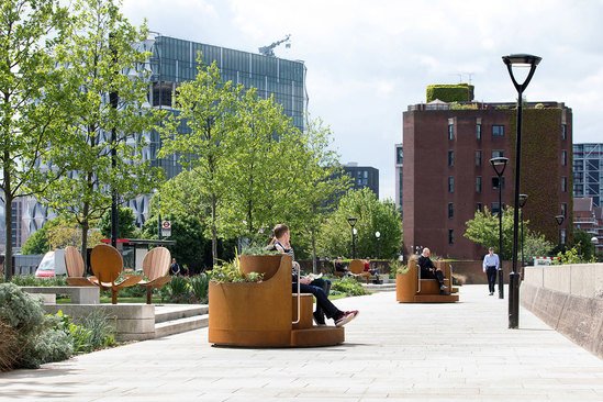Bespoke rotating seating for Riverside Gardens, London | Factory ...