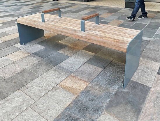 ILFORD heavy-duty FSC hardwood and steel bench | Factory Furniture ...