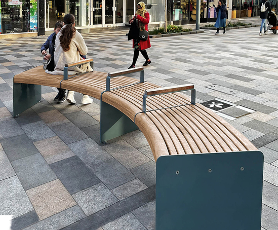 ILFORD curved heavy-duty FSC hardwood and steel seat | Factory ...