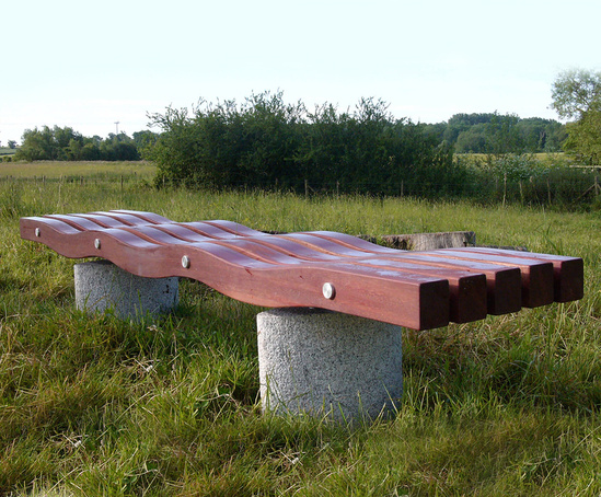 SERPENTINE contemporary 5-slat bench | Factory Furniture | ESI External ...