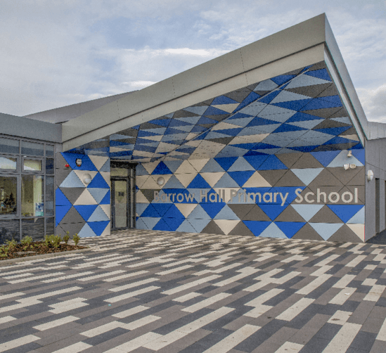Vibrant, energy-efficient rainscreen cladding for school | Formica ...