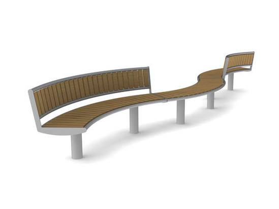 Horizon Curved Seat & Bench Combination | Furnitubes | ESI External Works