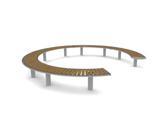 Horizon Curved Seat & Bench Combination | Furnitubes | ESI External Works