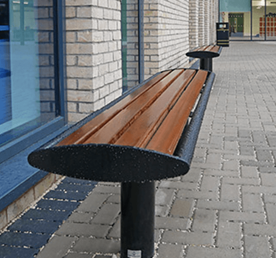Coordinated suite of external seating for new school | Furnitubes | ESI ...