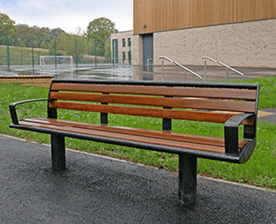 Coordinated suite of external seating for new school | Furnitubes | ESI ...