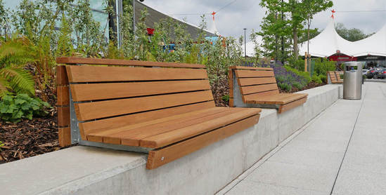 Retrofit wall-top seating for designer retail outlet | Furnitubes | ESI ...