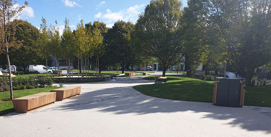 Bespoke contemporary outdoor seating - Winnersh Triangle | Furnitubes ...