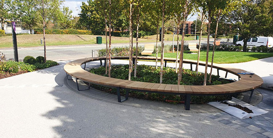 Bespoke contemporary outdoor seating - Winnersh Triangle | Furnitubes ...