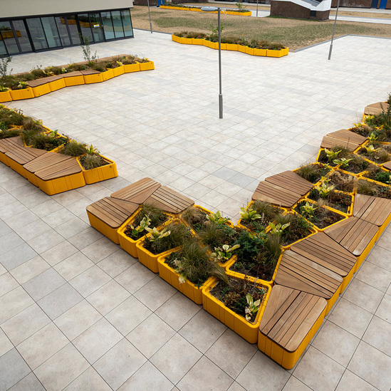 Seats and planters for IKEA's new rooftop terrace | Furnitubes | ESI ...