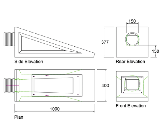 Swale inlet headwall | Althon | ESI External Works