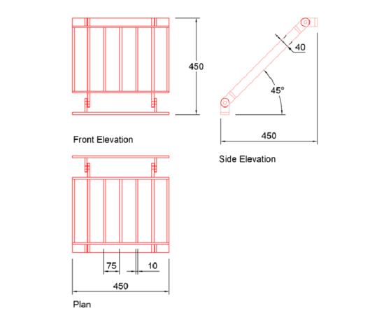 45° sloped trash screens | Althon | ESI External Works