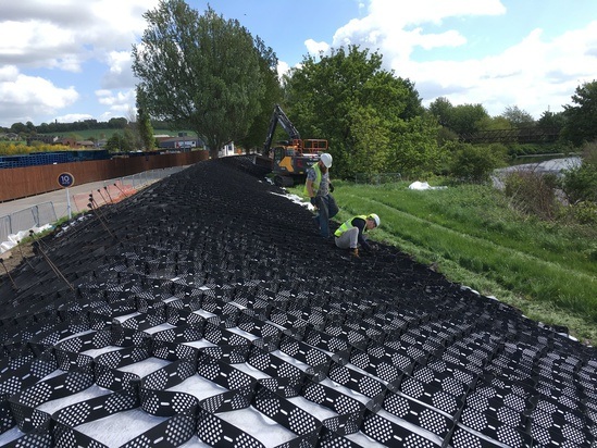 Geoweb® Geocell Slope and Channel Protection system | Greenfix Soil ...