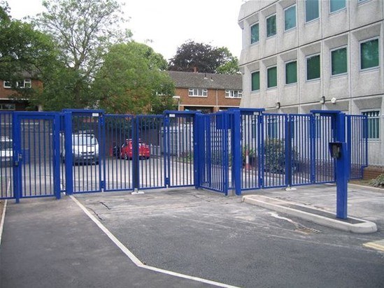 Bi-folding speed gates | Jacksons Fencing | ESI External Works
