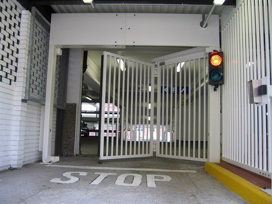 Bi-folding speed gates | Jacksons Fencing | ESI External Works