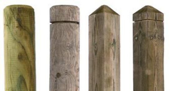 Jakure® treated timber bollards - square/machine rounded | Jacksons ...