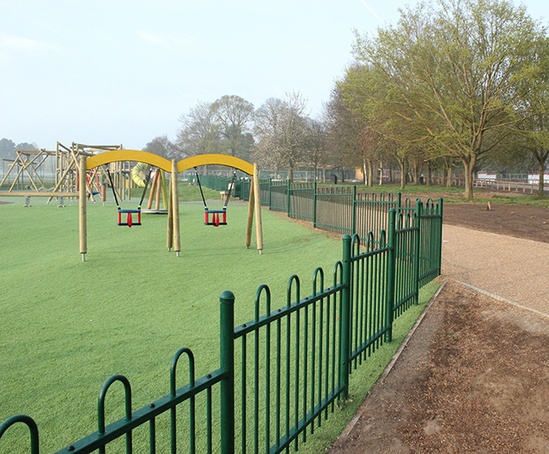 Anti-trap bow-top fencing safely secures new playground | Jacksons ...