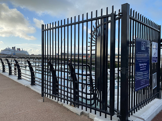 Gates control access for Dover Western Docks Revival | Jacksons Fencing ...