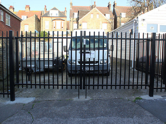 Vertical bar perimeter fencing for Scout facility | Jacksons Fencing ...