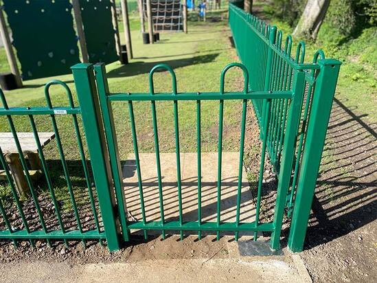 Metal playground fencing for Parish Council play park | Jacksons ...