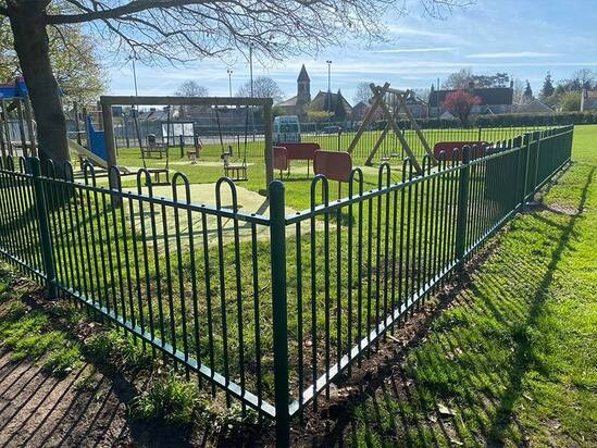 Metal playground fencing for Parish Council play park | Jacksons ...