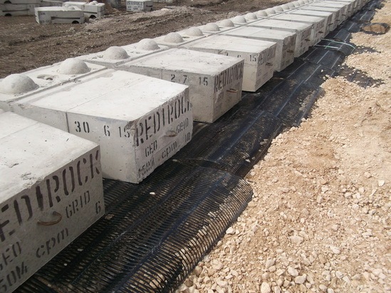 Modular retaining wall system allows more parking space | Marshalls CPM ...