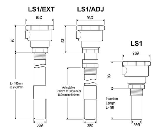 LS1 level switch for non-conducting liquids and powders | Hawker ...