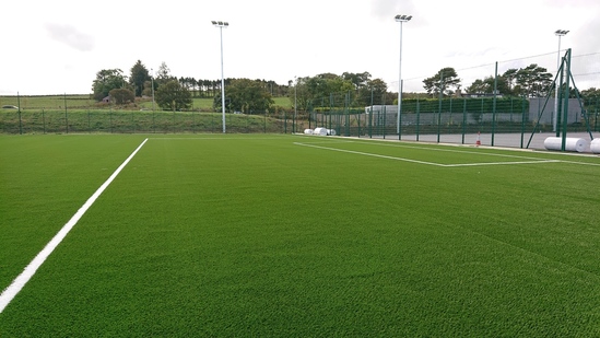 Synthetic football pitch installation | Hunter Construction (Aberdeen ...