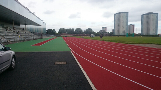 Synthetic athletics track installation | Hunter Construction (Aberdeen ...