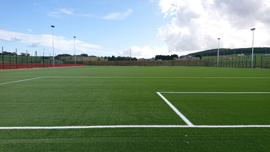 Synthetic football pitch installation | Hunter Construction (Aberdeen ...