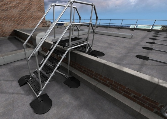 Step over platforms - bespoke | Kee Safety | ESI Building Design