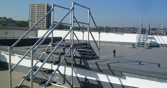 Bespoke roof step overs for apartment development | Kee Safety | ESI ...