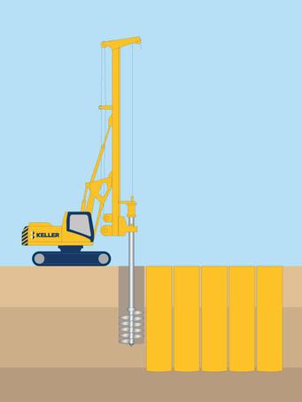 Piling services - contiguous pile walls | Keller UK | ESI External Works