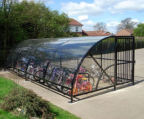 Hamble lockable cycle compound with railing gates | Lockit-Safe | ESI ...
