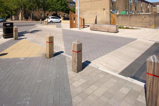 S-ramp reinforced concrete road hump | Marshalls | ESI External Works