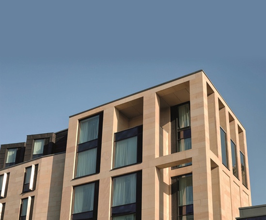 Sandstone exterior facade - Premier Inn, Edinburgh | Marshalls | ESI ...