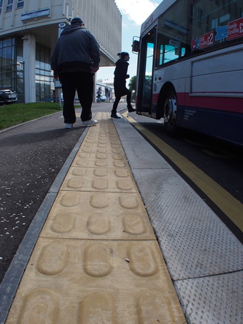 Lozenge tactile paving for transport platform edges | Marshalls | ESI ...