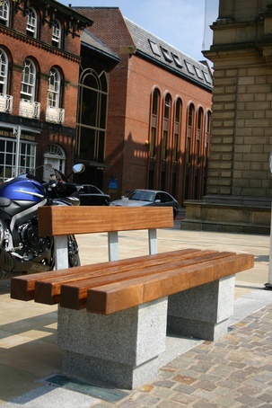 ASF Blackburn granite and timber seat | Architectural Street ...