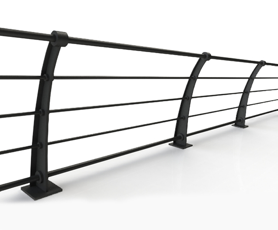 ASF Quayside 5-rail recycled cast iron post | Architectural Street ...