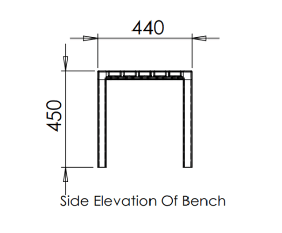 ASF Utility stainless steel / timber bench | Architectural Street ...