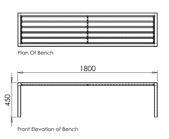 ASF Utility stainless steel / timber bench | Architectural Street ...