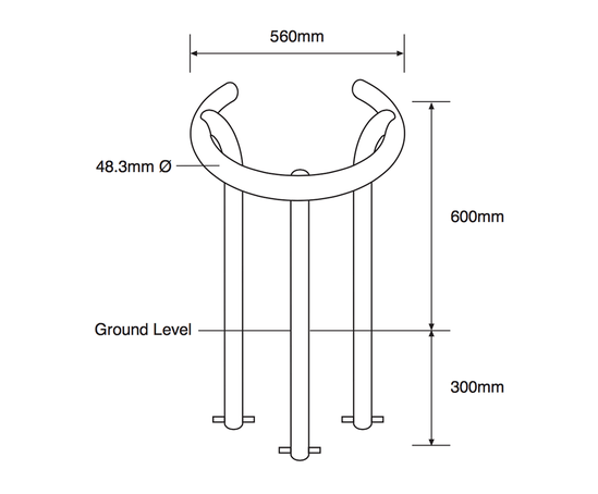ASF 9600 steel cycle hoop / column protector | Architectural Street ...