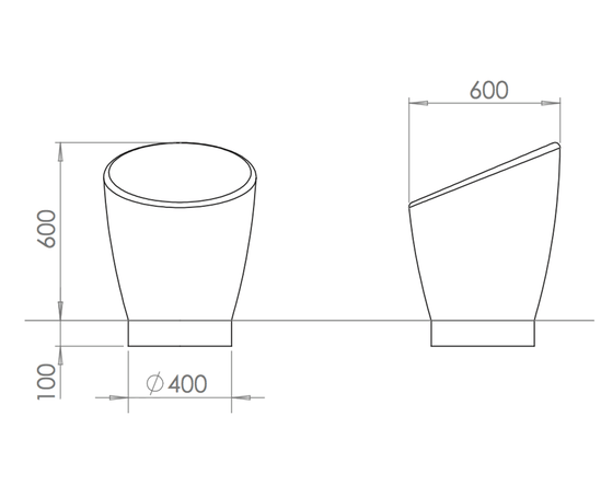 ASF Organic granite bollard seat | Architectural Street Furnishings ...