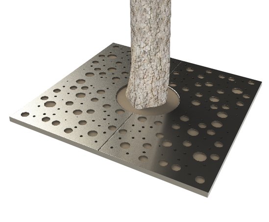 ASF Planet square stainless steel tree grille | Architectural Street ...
