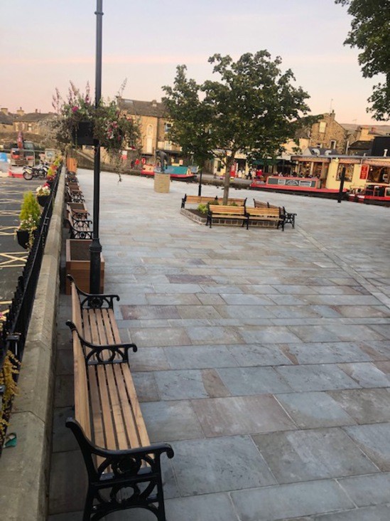Extra long cast iron and timber seating for public realm ...