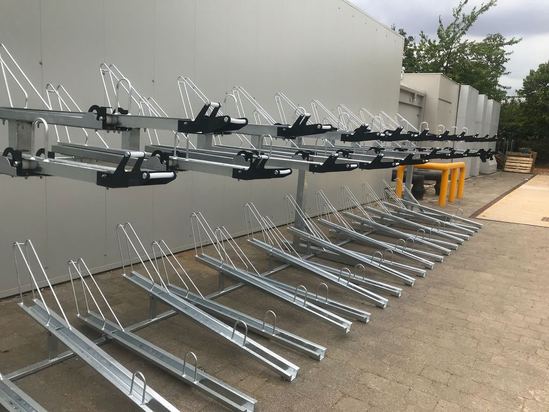 ASF Double Stacker cycle rack | Architectural Street Furnishings | ESI ...