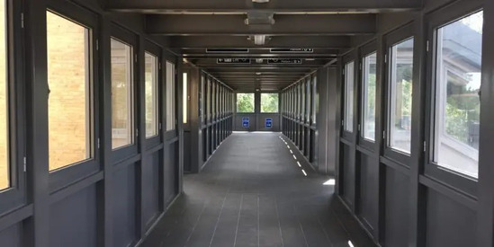 Fully enclosed pedestrian bridges | Nusteel Structures | ESI External Works